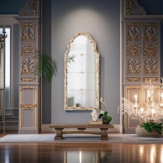 Large Cream & Gold Framed Wall Mirror - Bed Bath & Beyond - 39955698