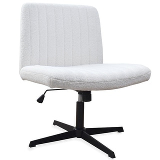 No wheels Viral Criss Cross Chair Plus Size Armless Swivel Home Office ...