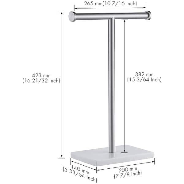 Countertop T-Shape Towel Rack Holer with Heavy Weight Marble Base - Bed ...