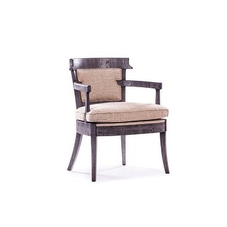 FRASER Accent Chair Wood Armchair With Cushionde Seat - Bed Bath ...