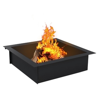 36" Steel Outdoor Wood Burning Fire Ring - Bed Bath & Beyond - 39294770