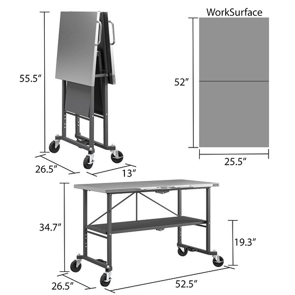 COSCO Smartfold Stainless Steel Portable Folding Workbench On Sale Bed Bath Beyond 29029761