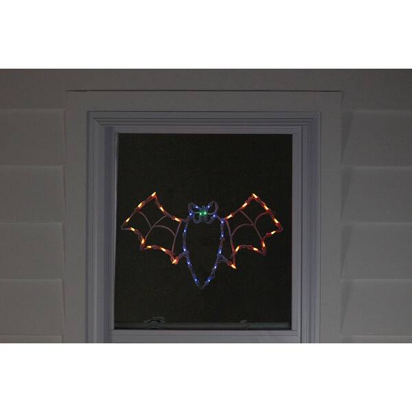 15" Lighted Bat Halloween Window Silhouette Decoration - Bed Bath ...