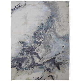 HomeRoots12' X 15' Blue Abstract Area Rug - 12' x 15' - Bed Bath ...