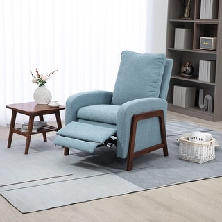 Boucle Theater Seating Light Blue Recliner Chair Reading Armchair - Bed ...