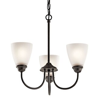 Kichler Jolie 3 Light 18" Wide LED Mini Chandelier with Satin Etched ...