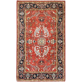 Shahbanu Rugs Tomato Red Vegetable Dyes Dense Weave Wool Hand Knotted ...