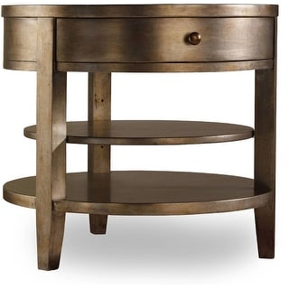 Hooker Furniture 28 Inch Diameter Hardwood End Table from the - Bed ...