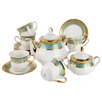 Royal Green Porcelain Tea Set of 14 for 6 pers. - Bed Bath & Beyond ...