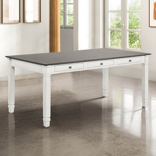 Furniture of America Badvard Farmhouse Rustic White 72-inch Dining ...