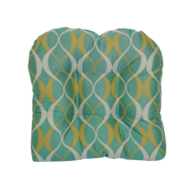 19-inch Rounded Back Premium Woven Outdoor Chair Cushions (Set of 2 ...