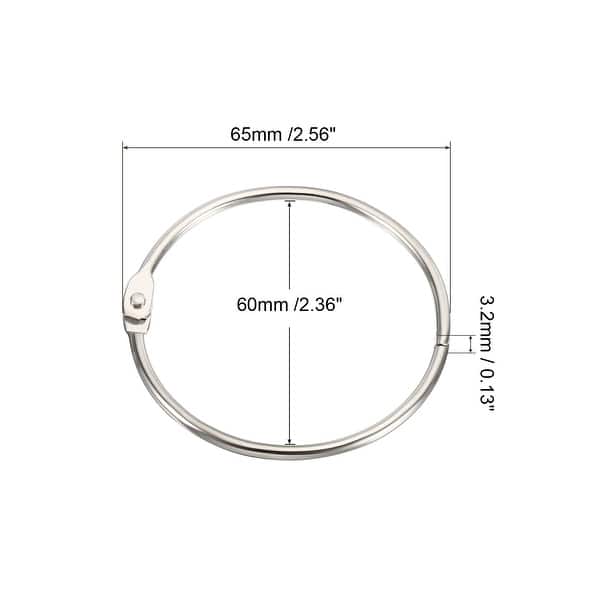 Loose Leaf Rings Binder Ring Stainless Steel, Silver 12pcs - Bed Bath ...