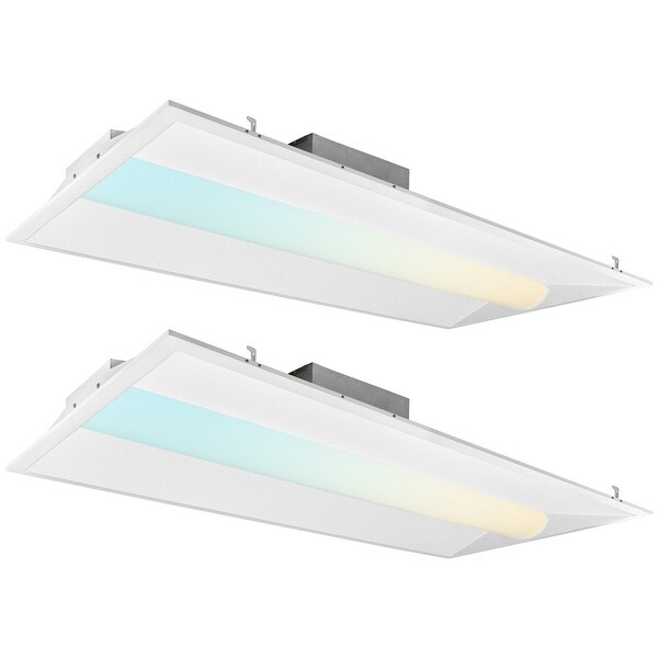 Luxrite 2x4 FT LED Flat Panel Light, 72W, 0-10V Dimmable, 24x48 Inch ...