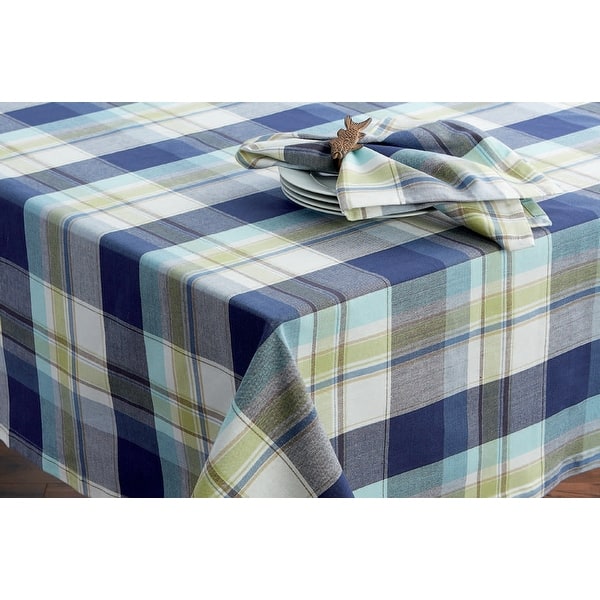 DII Lakeside Plaid Tablecloth - 52 X 52" - Bed Bath & Beyond - 31293770