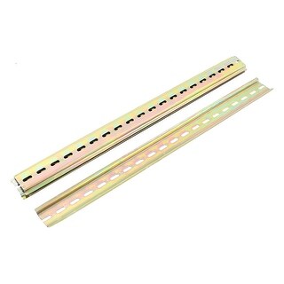 5Pcs 35mm Width Slotted Design Metal DIN Mounting Rail 40cm 16" Length ...