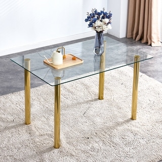A modern minimalist style glass dining table - Bed Bath & Beyond - 40156927