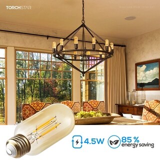 Dimmable T45 LED Edison Bulb, Vintage Filament Light, 2200K Soft White ...