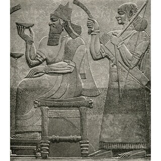 AshurNasirPal Ii. King Of Assyria From 883 To 859 Bc. From A Bas Relief ...