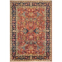 Pasargad Home Mahal Hand-Knotted Lamb's Wool Rust Area Rug - 6' 0" X 8 ...