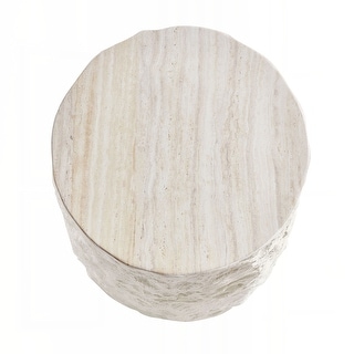 15.75 Inch Side Table,Round Fiberglass Coffee Table for Living Room ...