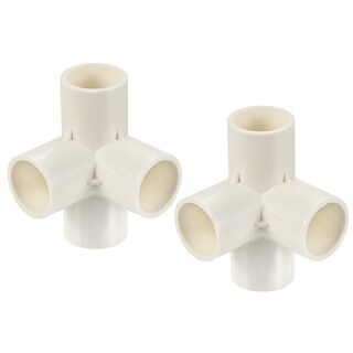 0.98inch Pipe Fitting, 2Pcs Splitter Duct 4 ways Hose Connector - White ...