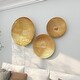 Gold Metal Large Metallic Disk Plate Home Wall Decor (Set of 3) - Bed ...