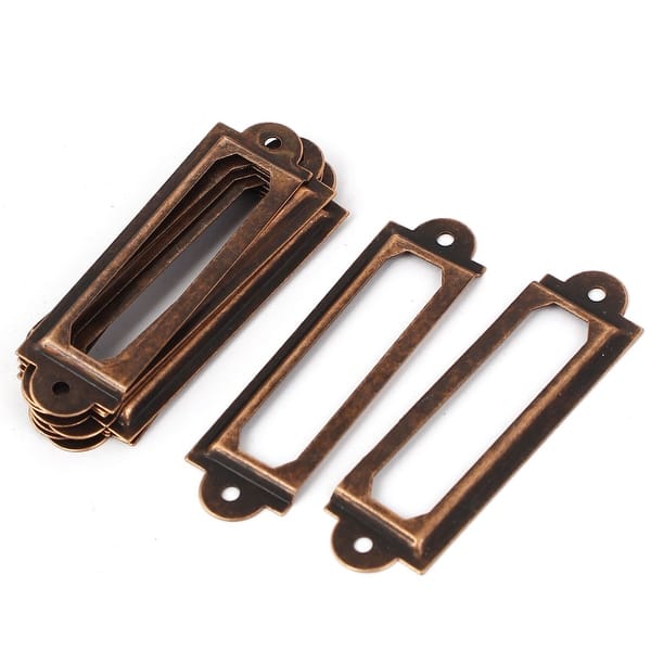 Office Filing Cabinet 60mmx17mm Tag Holder Label Frame Copper Tone ...