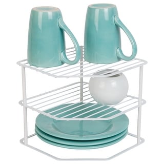Smart Design 3-Tier Kitchen Corner Shelf Rack - White - Bed Bath ...