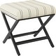 Modern Square Ottoman with Metal X Base - Bed Bath & Beyond - 39688465