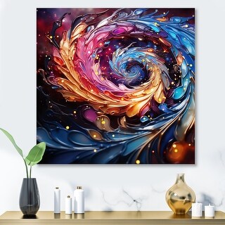 Designart "A Colorful Swirly Swirl" Abstract Spirals Metal Art Print ...
