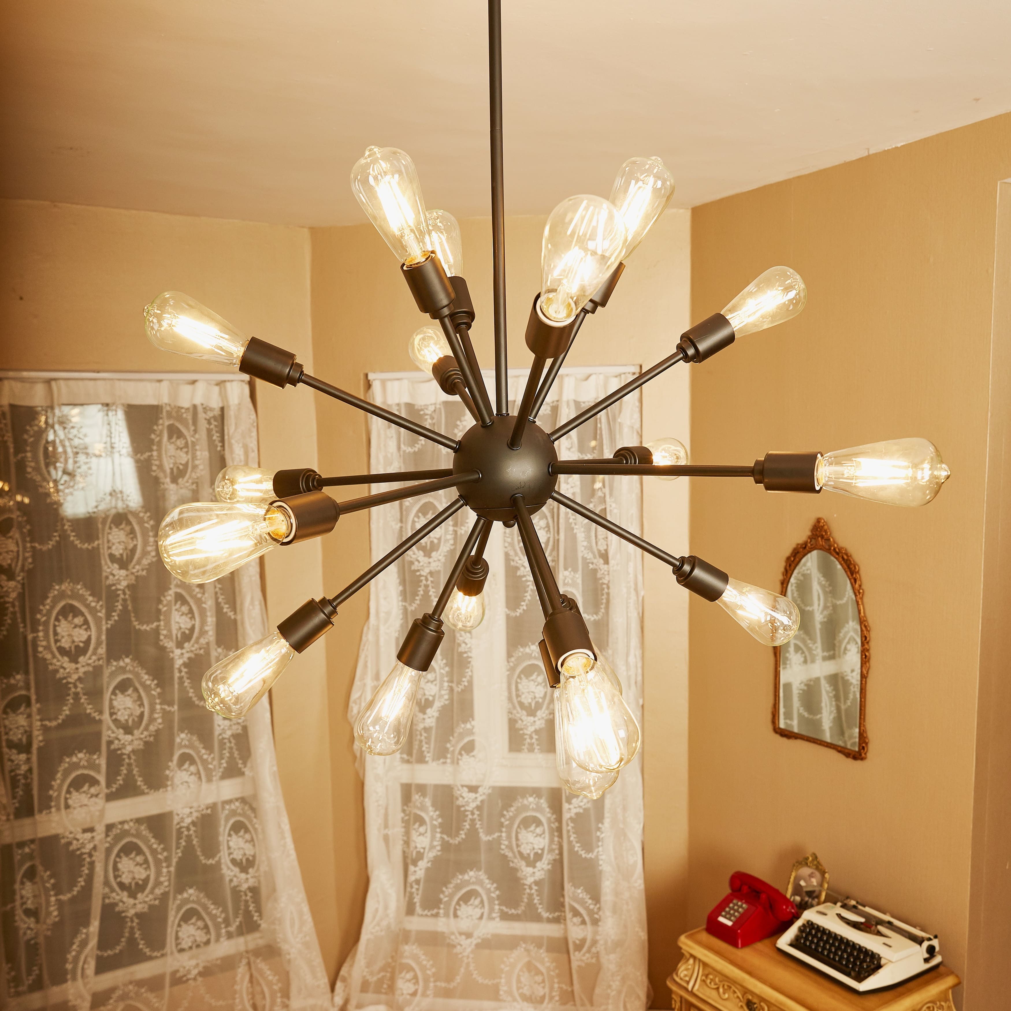 18 Light Sputnik Sphere Chandelier - 27.36"x74.45" - On Sale - Bed Bath ...