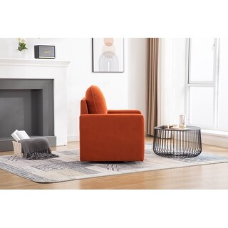 Orange Sofa Chair Club Arm Chair Living Room Lounge Reading Chair - Bed ...
