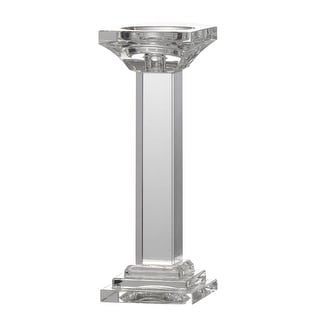 Tall Crystal Pillar Candle Holder - 13" - Clear - Bed Bath & Beyond ...