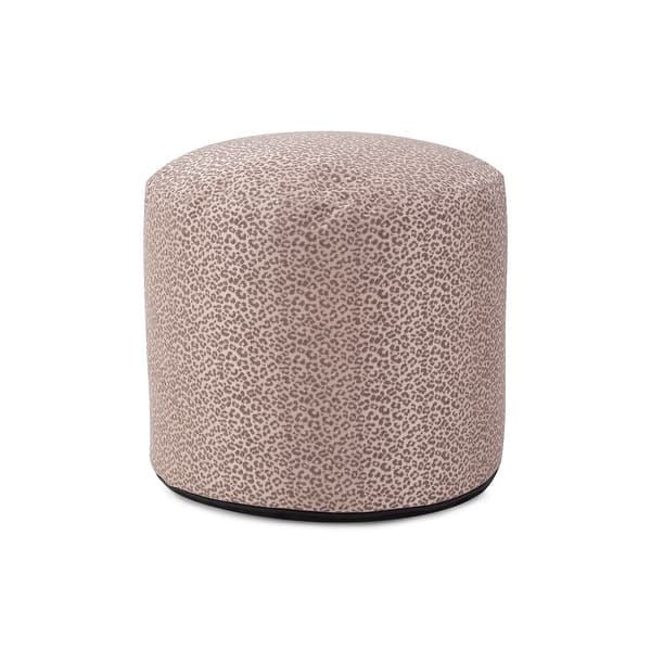 Allan Andrews Round Tall Pouf Lynx Taupe - Bed Bath & Beyond - 36881761
