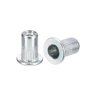 Rivet Nuts, 50pcs Zinc Plated Carbon Steel Knurled Threaded Insert Nut - Bed Bath & Beyond ...