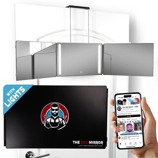 The 360 Mirror - 3 Way Mirror for Self Hair Cutting - Adjustable ...