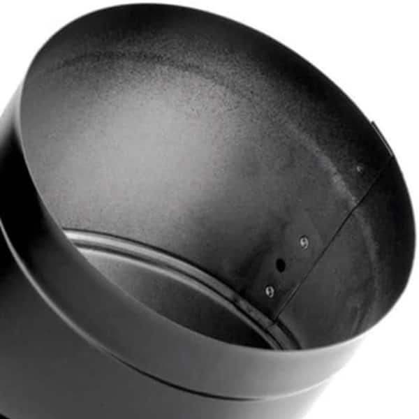DuraVent DuraBlack 6" Stainless Steel Single Wall 45 Degree Elbow Stove ...