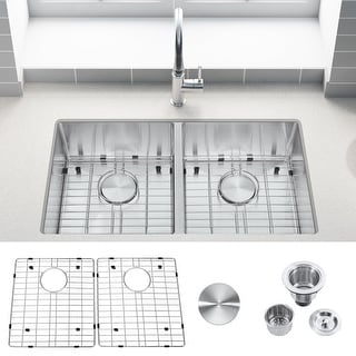 304 Premium Stainless Steel Double Bowls Undermount Kitchen Sink ...
