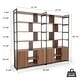 Eureka Ergonomic 85"H x 95"W Large Bookcase with Doors, Storage Cabinet ...