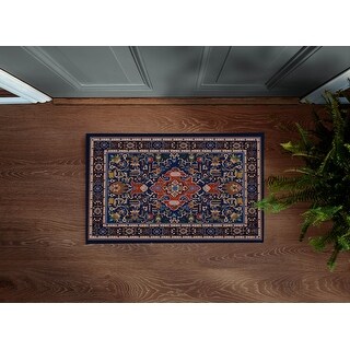 AGRA BLUE with Rubberized non-slip Backing Indoor|Outdoor Mat By Kavka ...