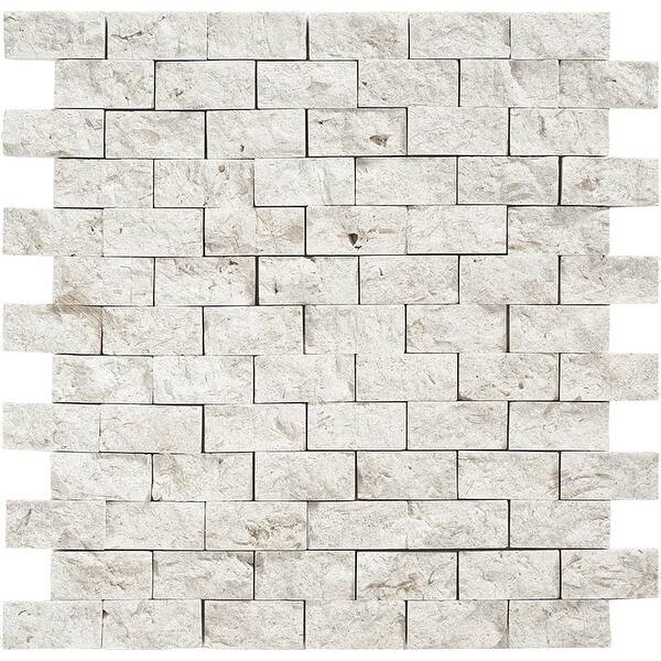 Fresca Limestone Split Face 1" x 2" Mosaic Tile - Bed Bath & Beyond ...