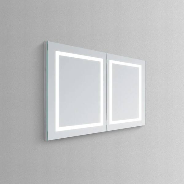 Modern Mirrors Andromeda Lighted Bathroom Vanity Mirror with Storage ...