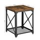 VASAGLE Metal Frame Bedside Table 45 x 45 x 55 cm, Steel Frame ...