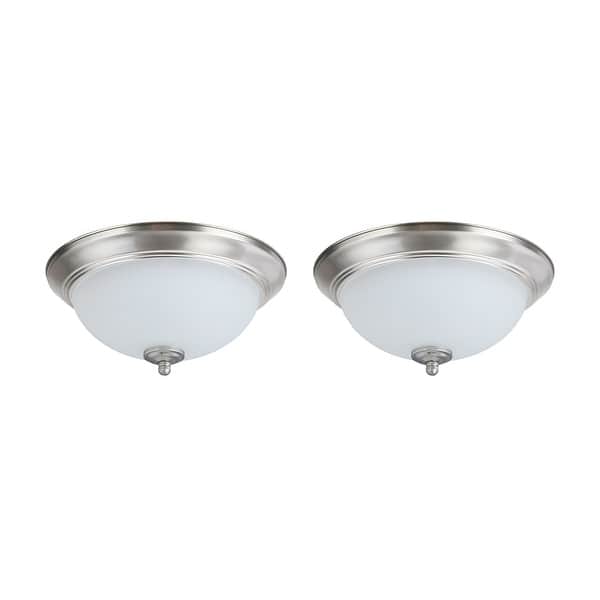 Aspen Creative LED Flush Mount Ceiling Light Fixture, Satin Nickel ...
