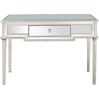 Silver Leaf Antiqued Console Table - Bed Bath & Beyond - 39659221