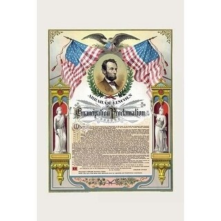 Emancipation Proclamation Abraham Lincoln Poster Print By Strobridge ...