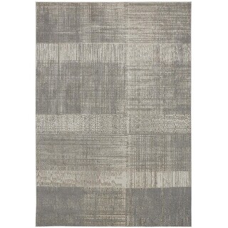 8' X 10' Gray And Ivory Abstract Area Rug - 3'6" - Bed Bath & Beyond ...