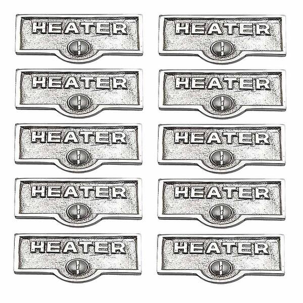 10 Switch Plate Tags HEATER Name Signs Labels Chrome Brass | Renovator ...