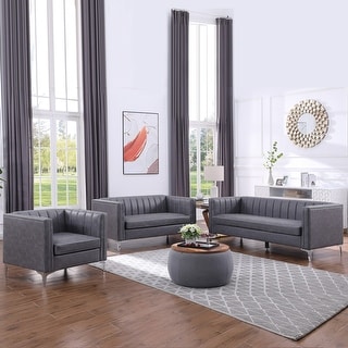 Morden Fort Modern Living Room Sofa Set, 3-Piece Sofa Set Couch ...