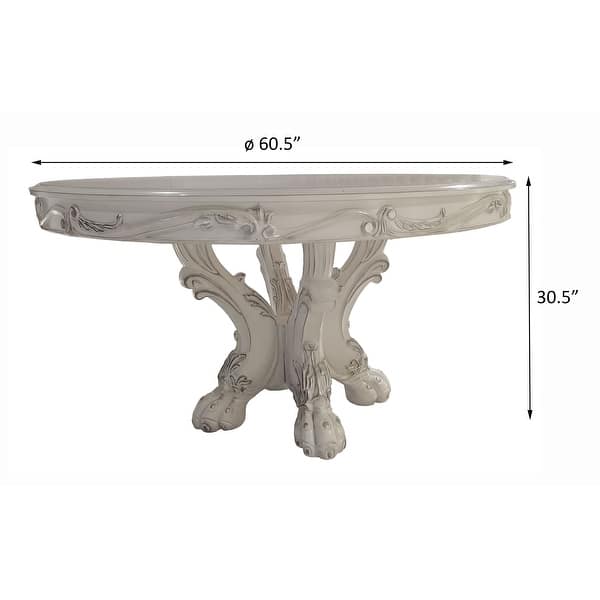 Adison Bone White Dining Table with Pedestal Base - Bed Bath & Beyond ...